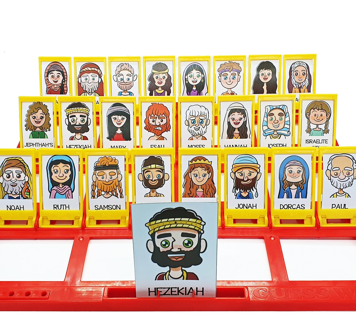 GUESS WHO? Bible Character Game Cards PDF Download - Etsy