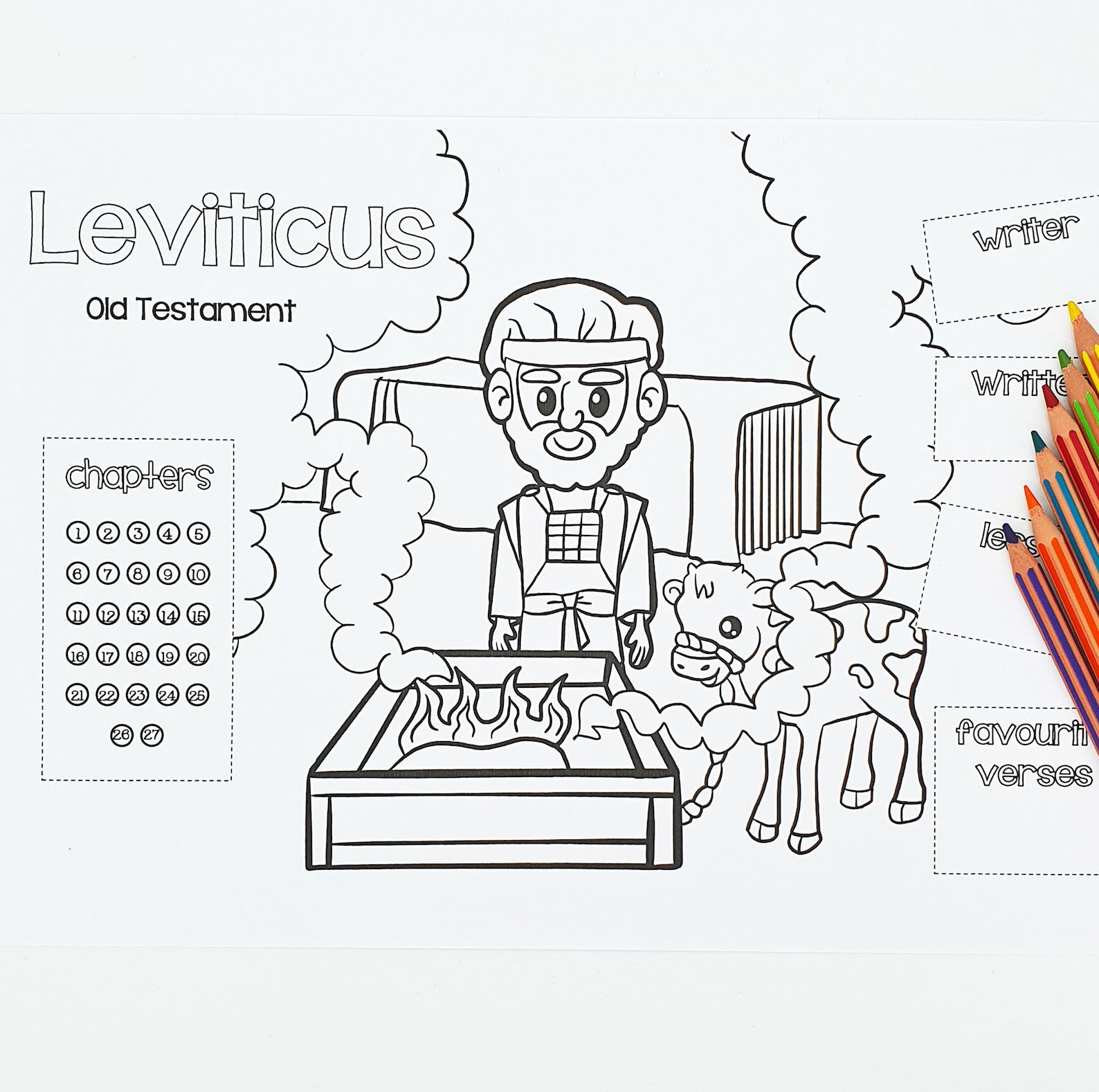 Leviticus Bible Book Reading Activity PDF Download ENGLISH | Etsy