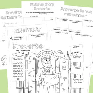 PROVERBS - JW Kids Bible Book Activity - Printable - Digital Download ...