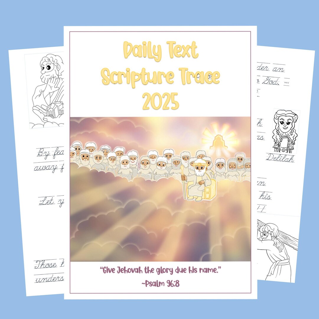 JW Kids 2025 Cursive Daily Text Scripture Trace January December - Etsy