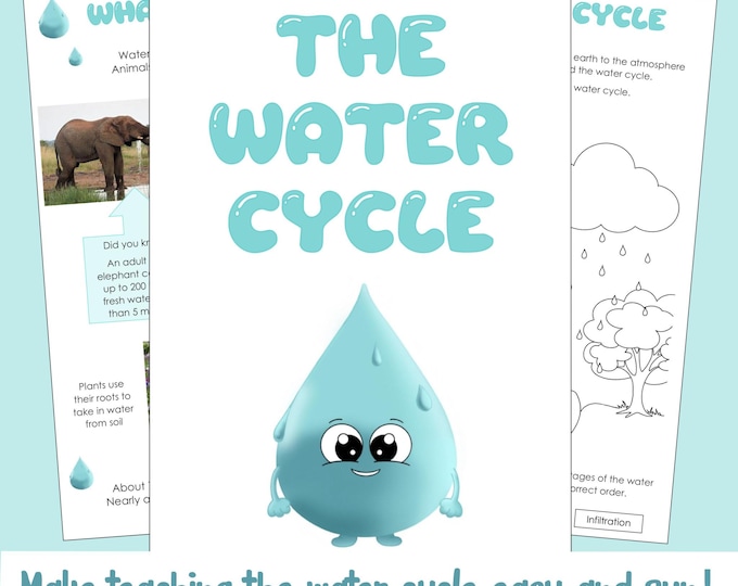 WATER CYCLE COMIC - Printable Paper Comic + Poster. Make It Yourself ...