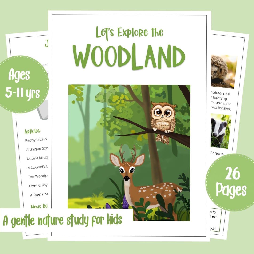JW Kids Woodland Workbook Printable Homeschool Nature Study | Forest ...