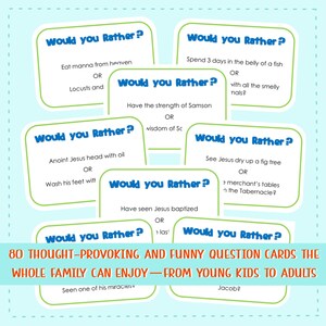 Bible 'would You Rather?' Game Printable | 80 Fun Question Cards| for ...
