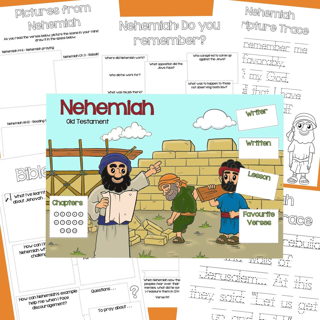 JW Kids Bible Activity - NEHEMIAH - PDF Download - Etsy