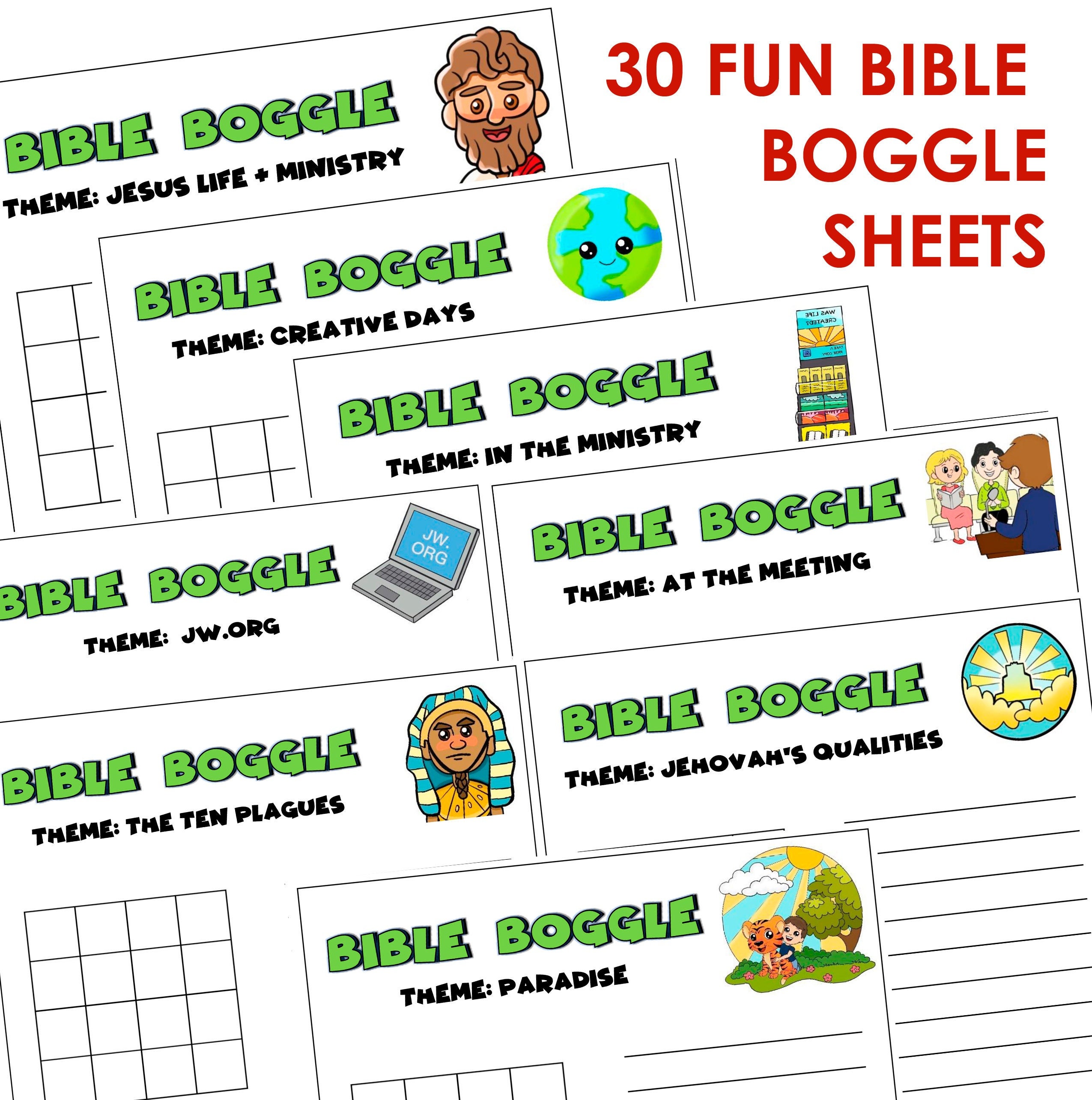 JW Kids Bible Boggle Game: Family Worship, Homeschool Activity ...
