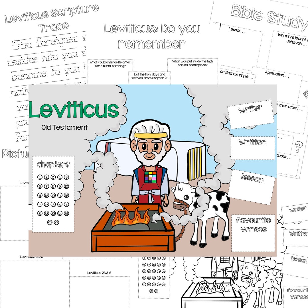 JW Kids Bible Activity - LEVITICUS - PDF Download - Etsy