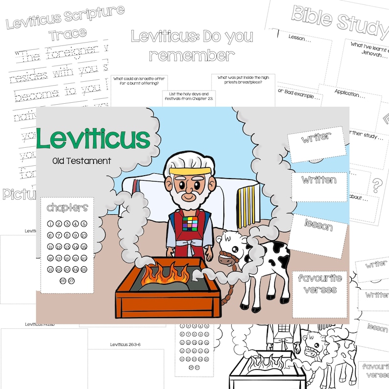 JW Kids Bible Activity LEVITICUS PDF Download - Etsy