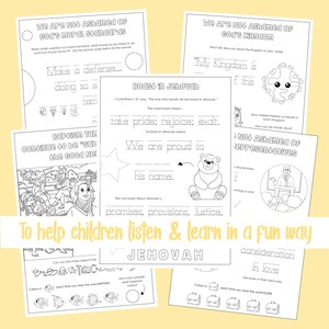 JW Kids 3-6yrs 'not Ashamed of the Good News' Circuit Assembly Activity ...