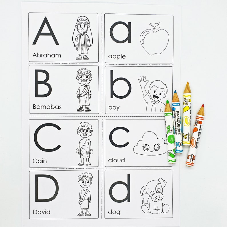 JW Kids Bible ABC Printable Alphabet Worksheets - Etsy