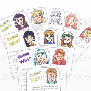 JW KIDS - Bible Character Quiz Cards - Etsy