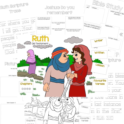 JW Kids Bible Activity RUTH PDF Download - Etsy