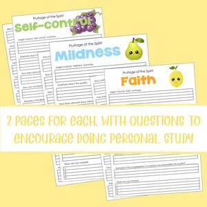 JW Fruitage of the Spirit Study Worksheets: Teens & Adults (digital ...