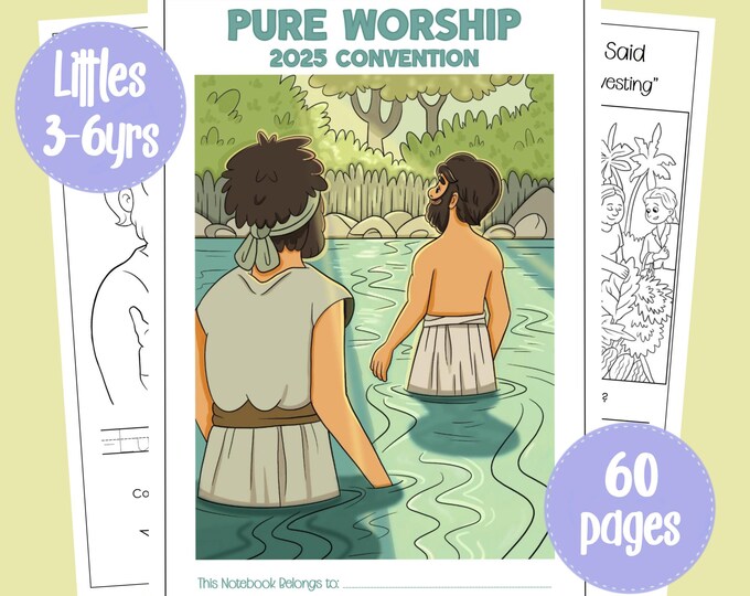 JW Kids 2025 Convention Activity Book: Pure Worship, Ages 3-6 (digital ...