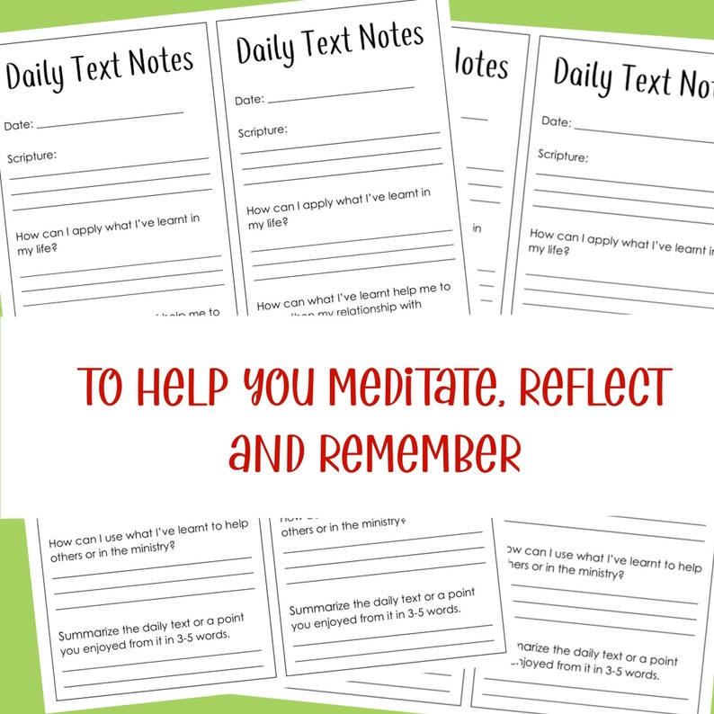 JW Family Daily Text Notes Set for Adults Teens Tweens and - Etsy