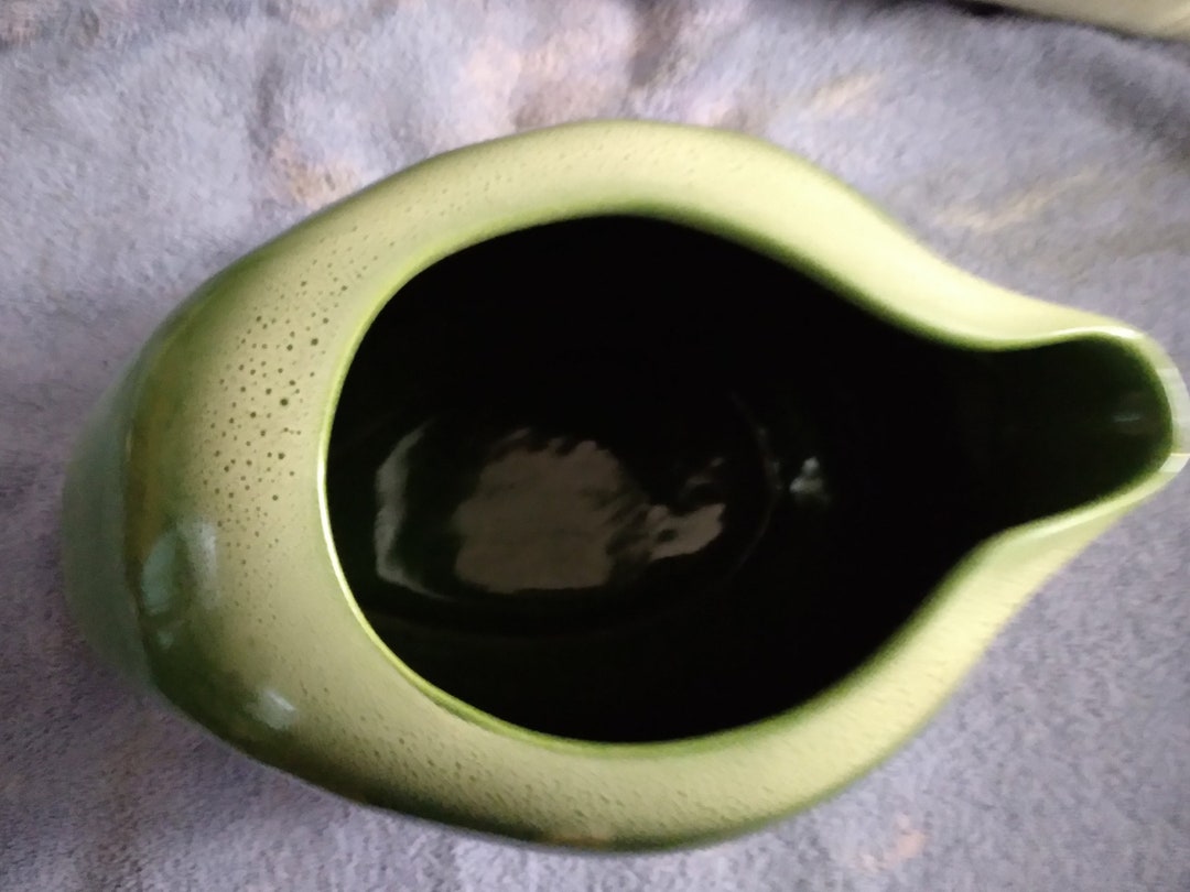 Vtg 1950'S Mid Century Tamac Art Pottery Large Avocado Green Ceramic ...