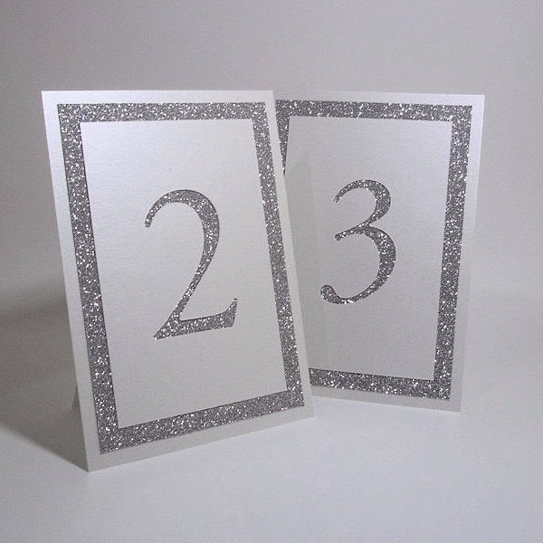 Glitter Table Number - Etsy