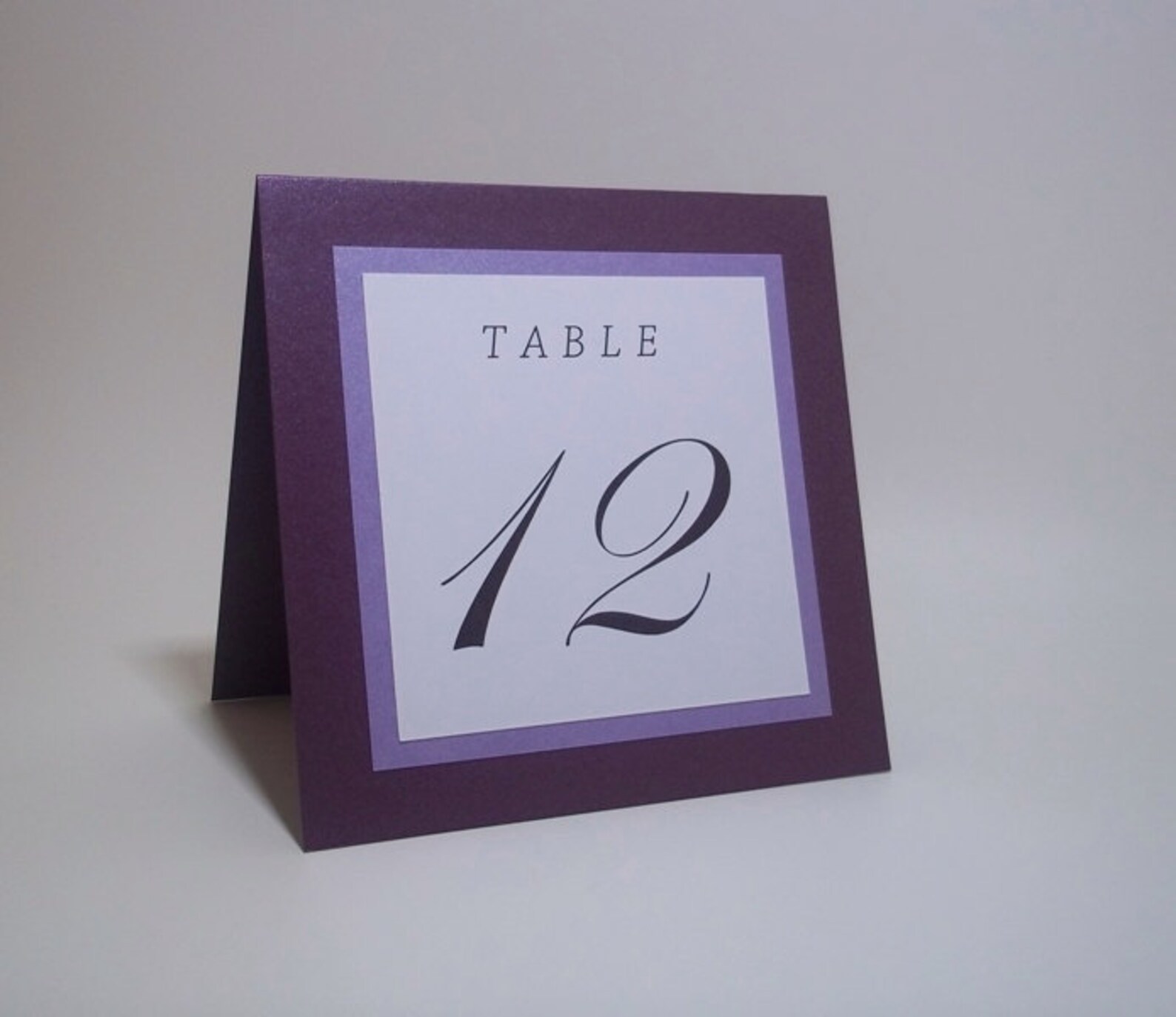 Purple Table Numbers - Shimmer Purple, Lavender and White Tent Table ...