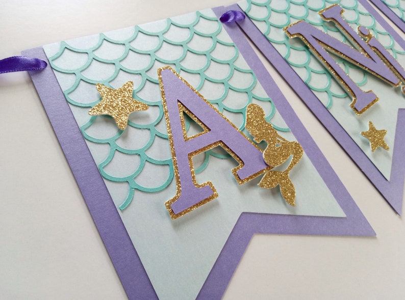 Mermaid Banner Under the Sea Banner Mermaid Birthday Party | Etsy