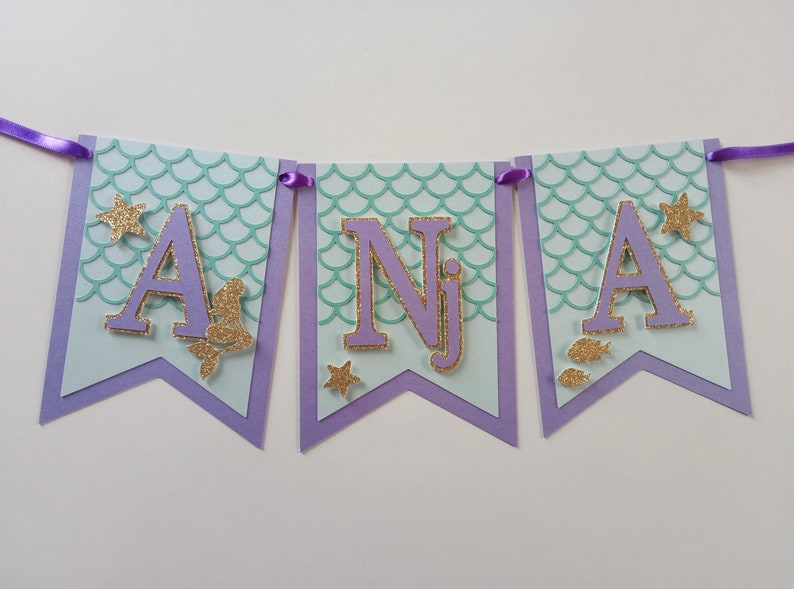 Mermaid Banner Under the Sea Banner Mermaid Birthday Party | Etsy