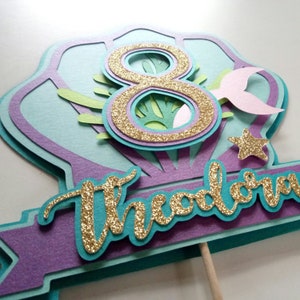 Mermaid Cake Topper, Name Cake Topper, Under the Sea Cake Topper ...