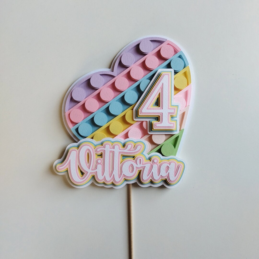 Fidget Birthday Party, Fidget Heart Cake Topper, Fidget Cake Topper ...