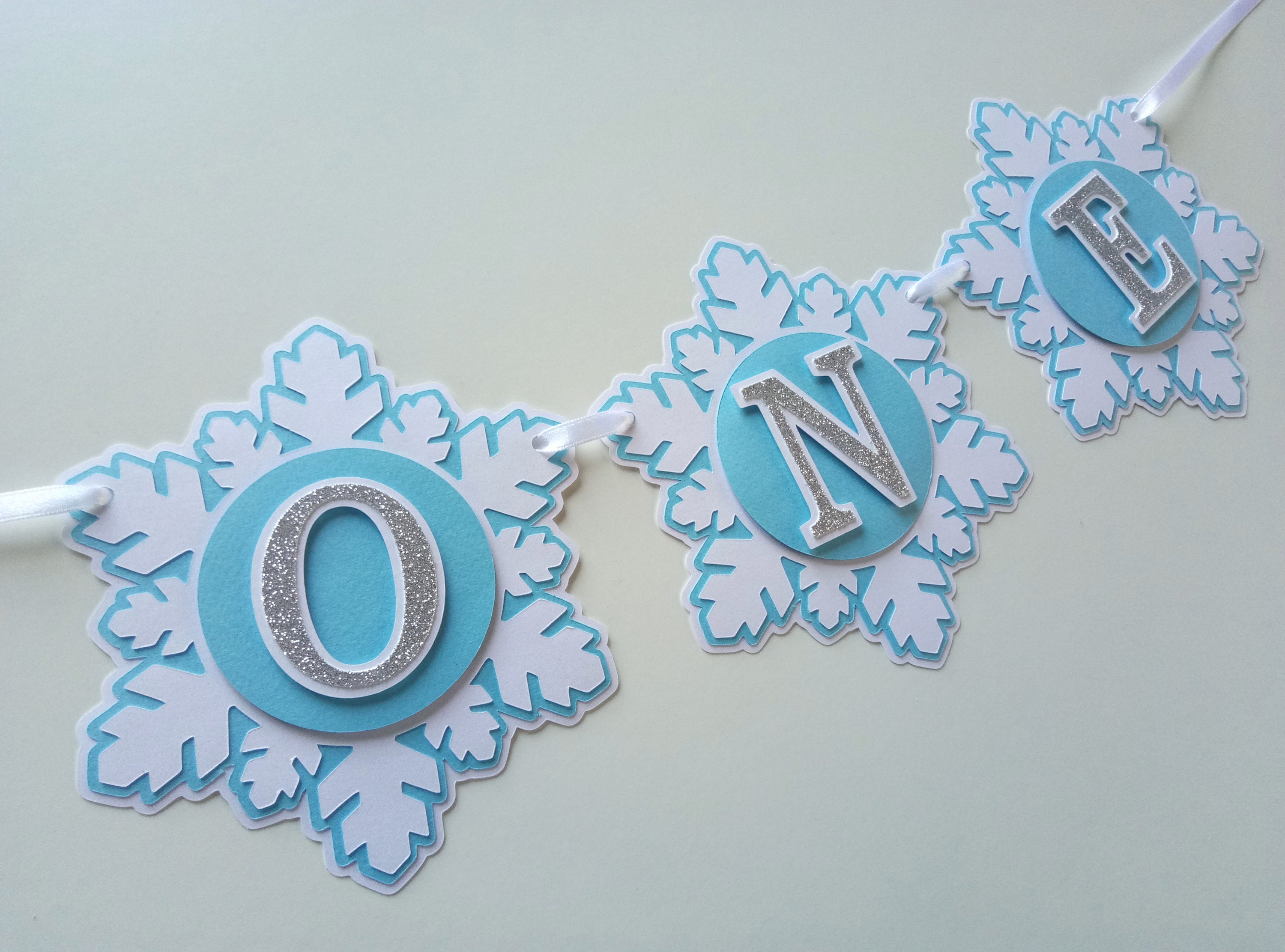 Snowflake Banner Snowflake Birthday Banner Snowflake | Etsy