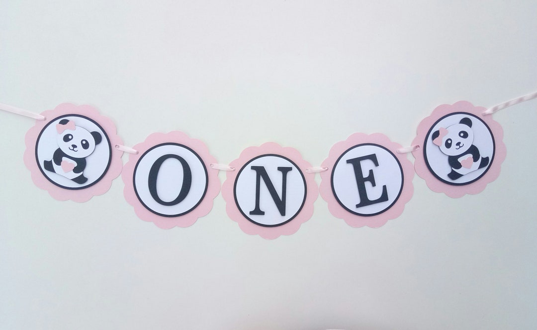 Panda Bear Banner, Panda Birthday Banner, Panda Bear Birthday Party ...