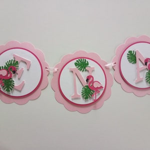 Flamingo Banner, Flamingo Birthday Banner, Flamingo Name Banner, Lets ...