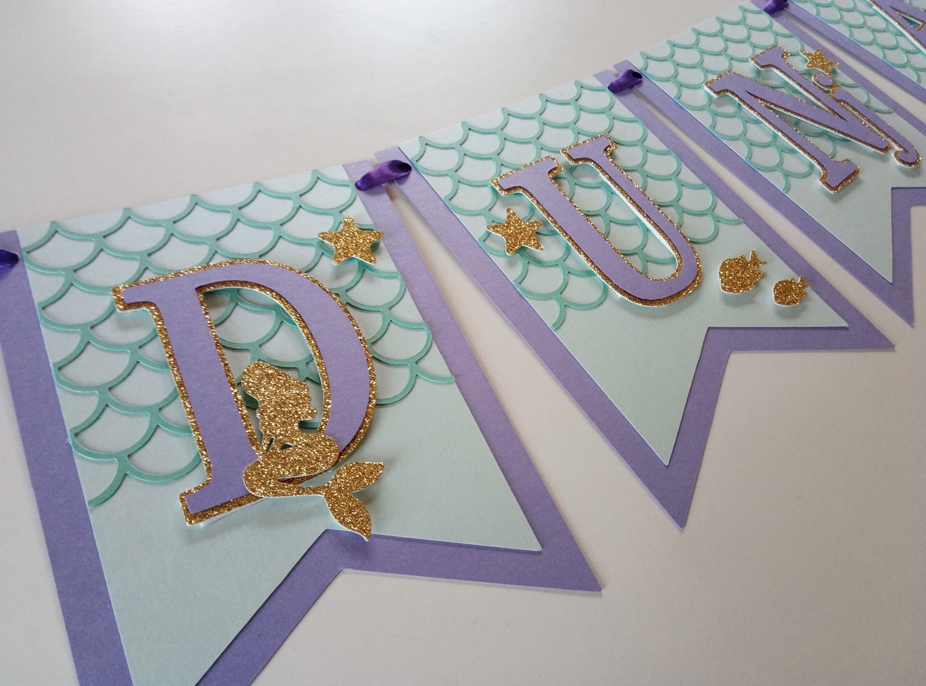 Mermaid Banner Under the Sea Banner Mermaid Birthday Party | Etsy