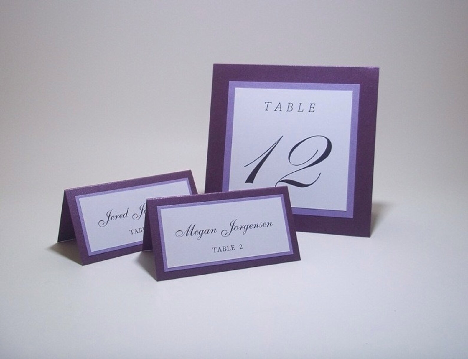Purple Table Numbers - Shimmer Purple, Lavender and White Tent Table ...