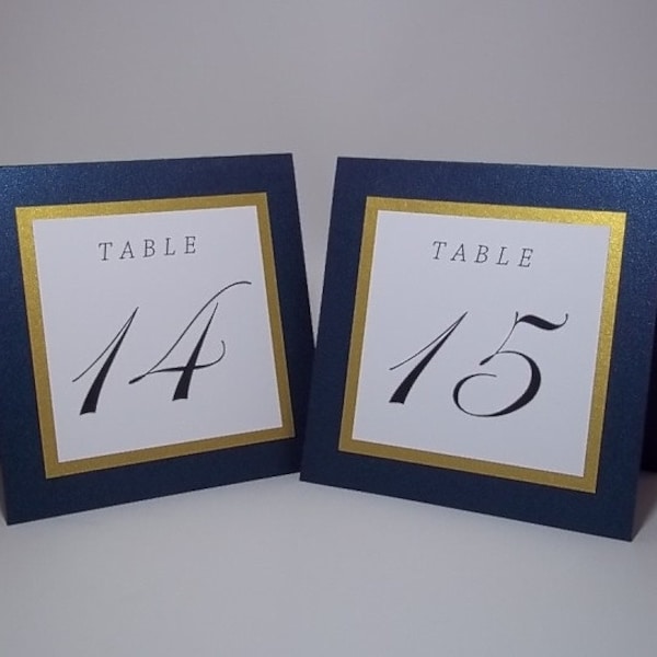 Navy Table Numbers - Etsy