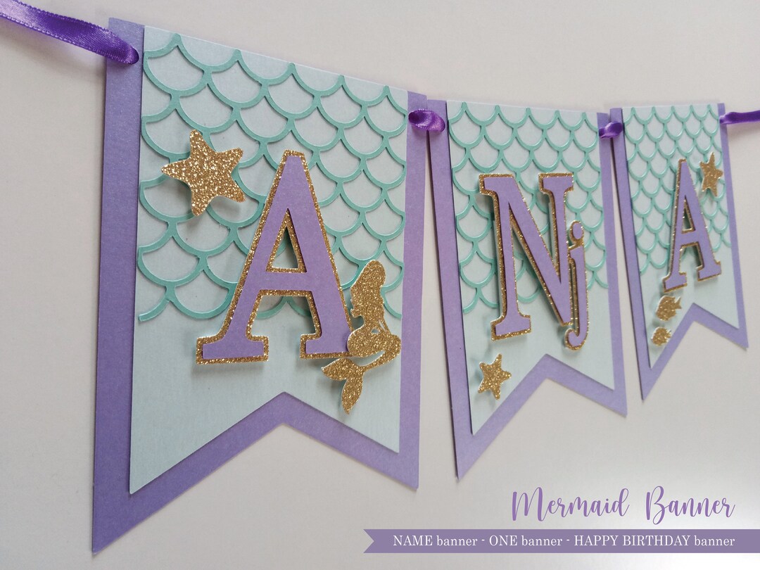 Mermaid Banner, Under the Sea Banner, Mermaid Birthday Party, Mermaid ...