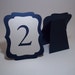 Navy Blue Table Numbers Navy Blue and Ivory or White Shimmer - Etsy