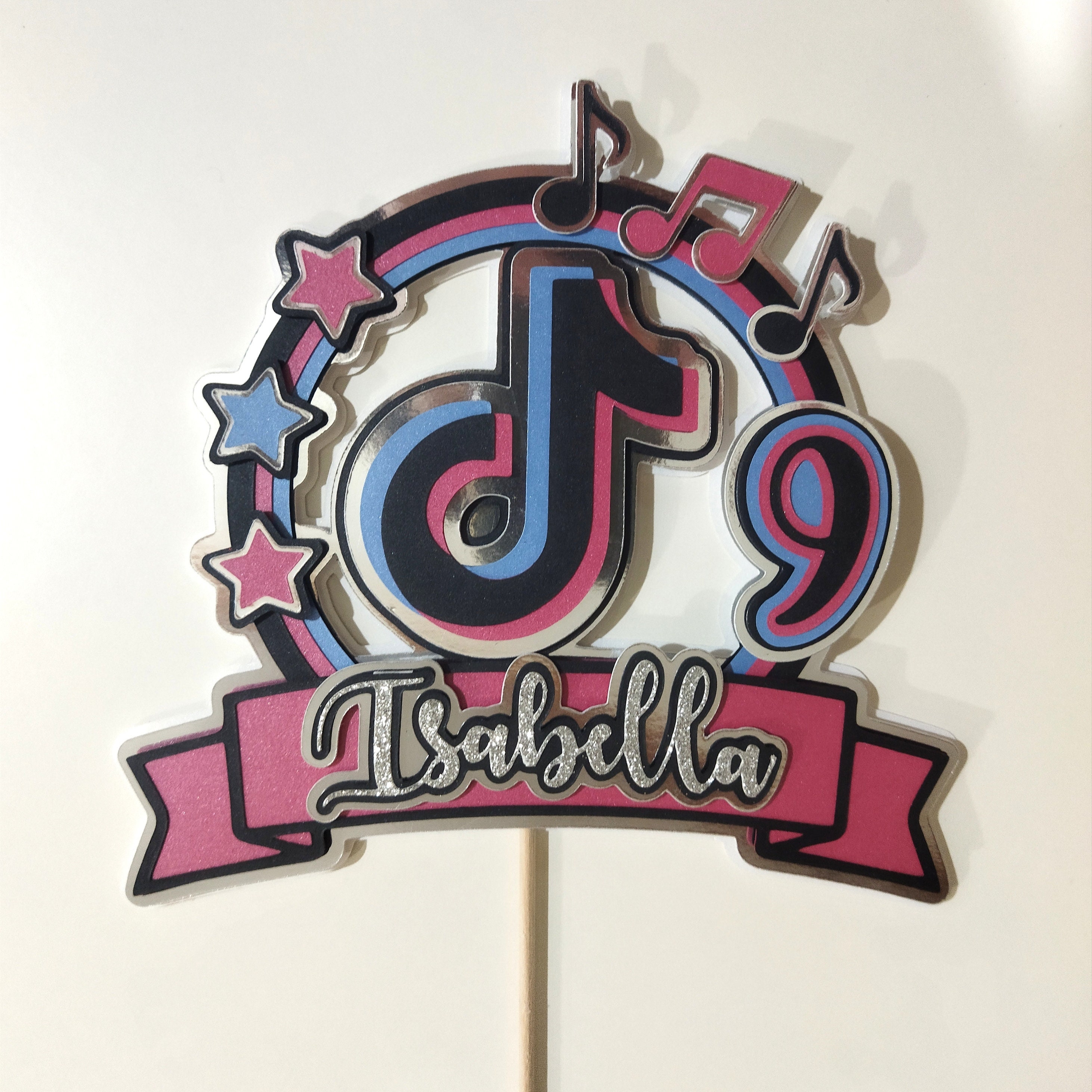 Tiktok Cake Topper, Tik Tok Cake Topper, Tiktok Theme, Tiktok Birthday ...