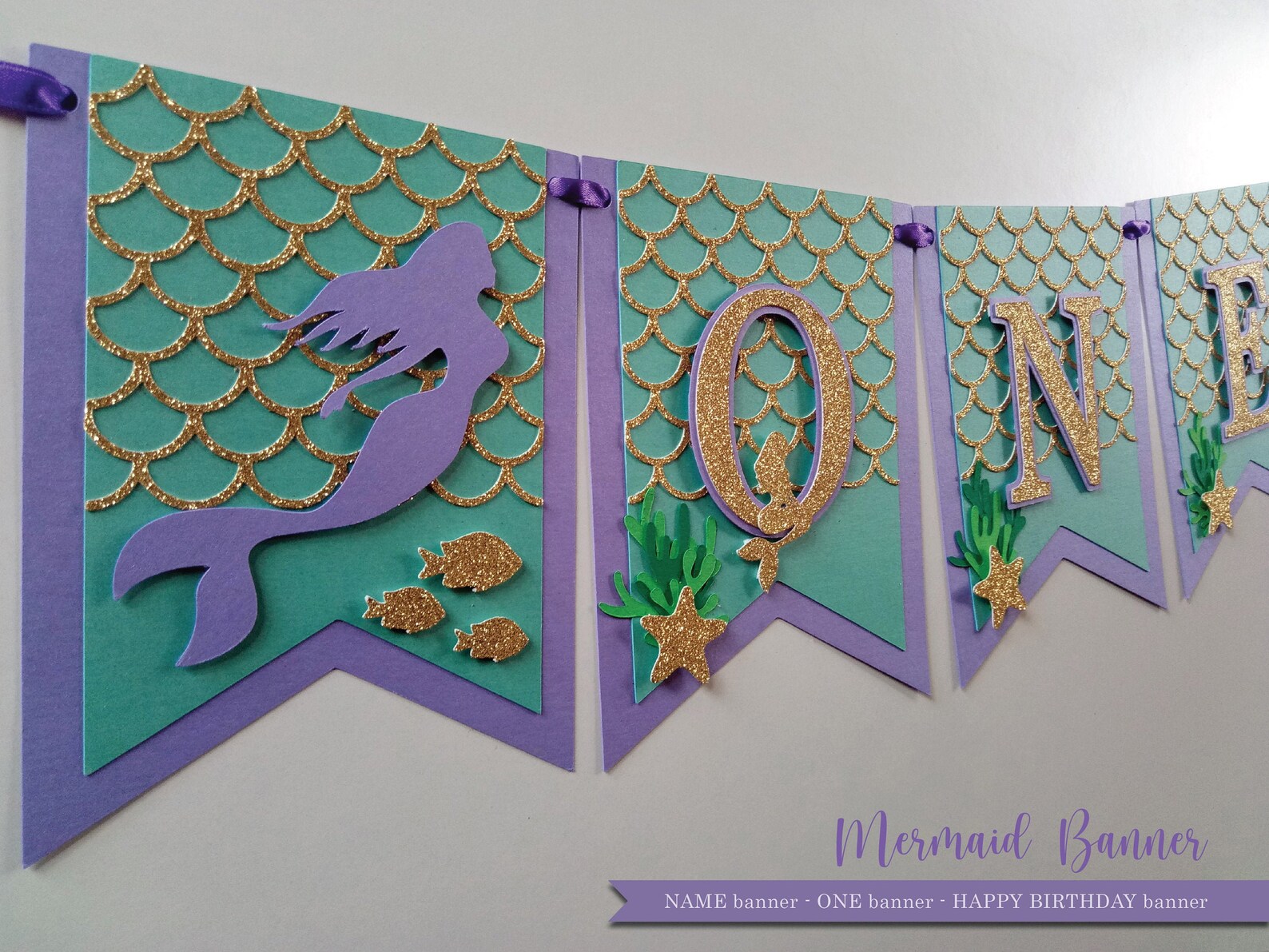 Mermaid Banner, Under the Sea Banner, Mermaid Birthday Party, Mermaid ...