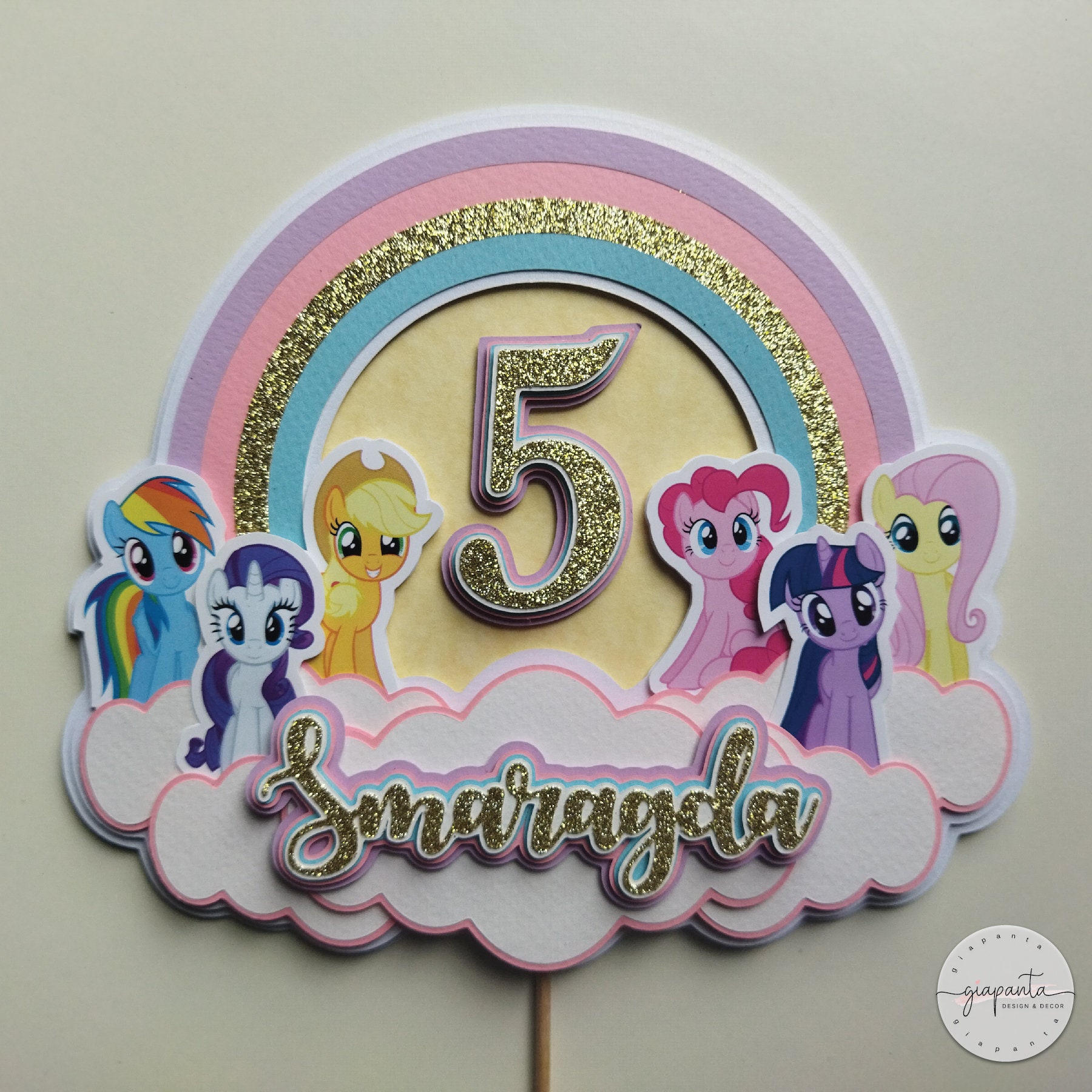 Pony Birthday Party Little Pony Cake Topper Cake Topper - Etsy