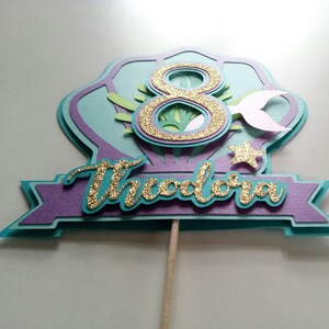 Mermaid Cake Topper, Name Cake Topper, Under the Sea Cake Topper ...