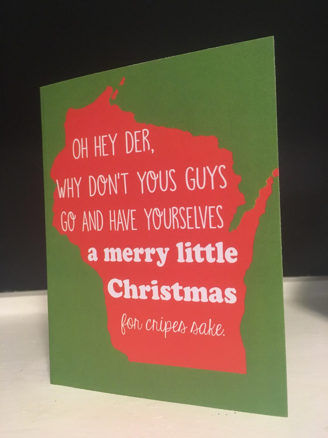 Wisconsin Christmas Card - Etsy
