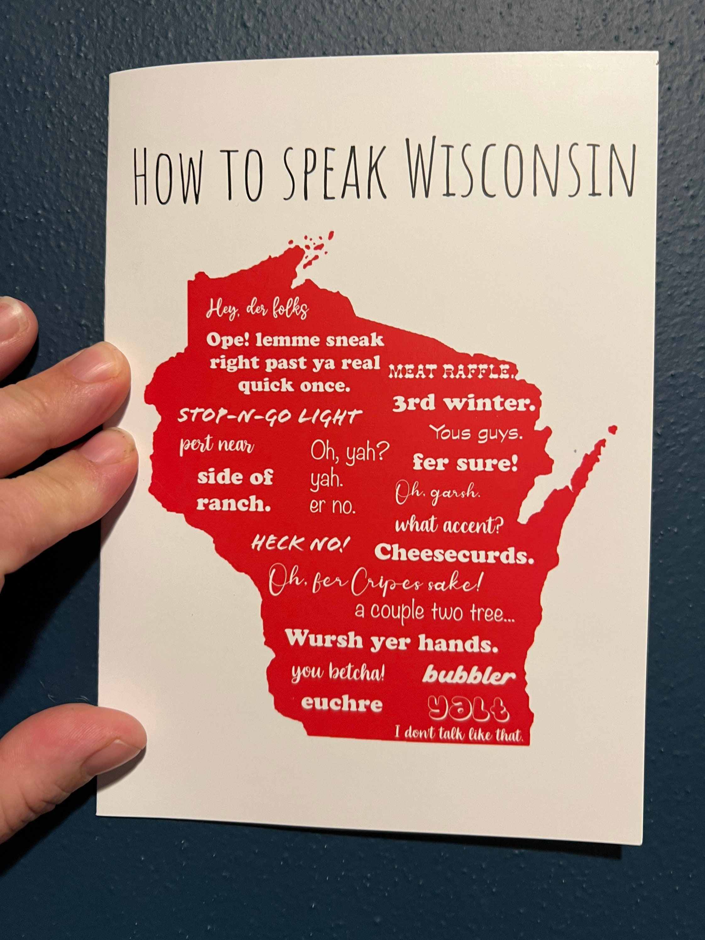 How to Speak Wisconsin Greeting Card - Etsy