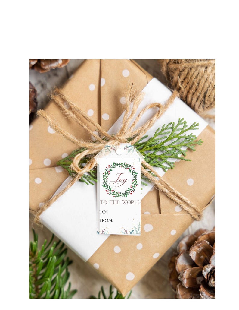 Christmas Gift Tags Printable Instant Download | Holiday Gift Tag Merry ...