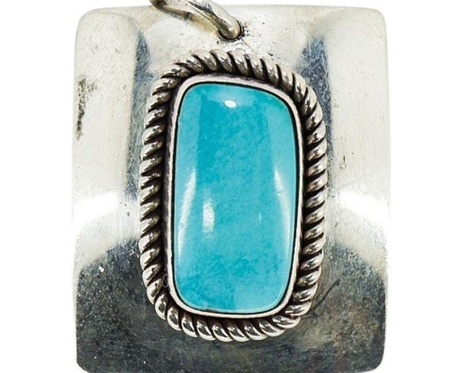 Native Americannavajo Artie Yellowhorse Sterling Silver Turquoise ...