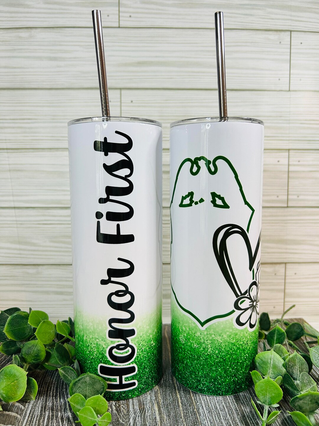 Honor First Border Patrol Badge Heart Flowers Tumbler, Gift for ...