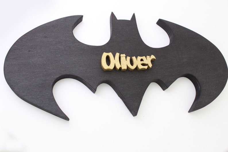 Personalised Bat Name Sign Door Sign or Toy Box Name With - Etsy