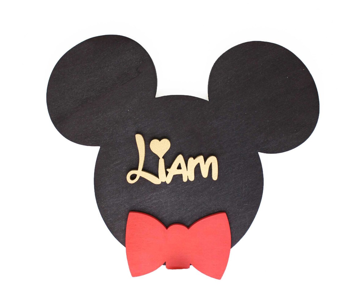 Name Door Sign Mickey Mouse Inspired 3D Sign for - Etsy UK