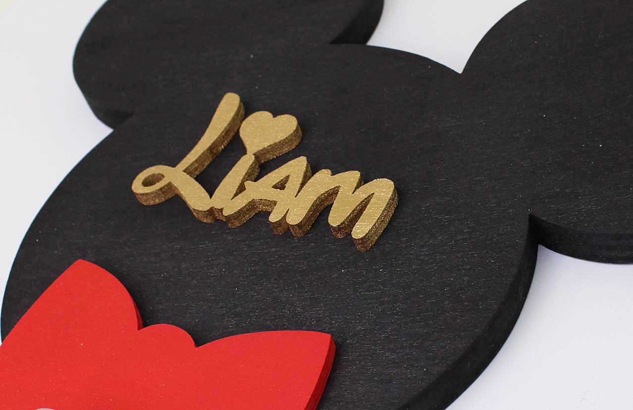 Name Door Sign Mickey Mouse Inspired 3D Sign for - Etsy UK