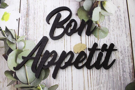 Bon Appetit Sign for Bar or Restaurant Kitchen Decor Plaques | Etsy