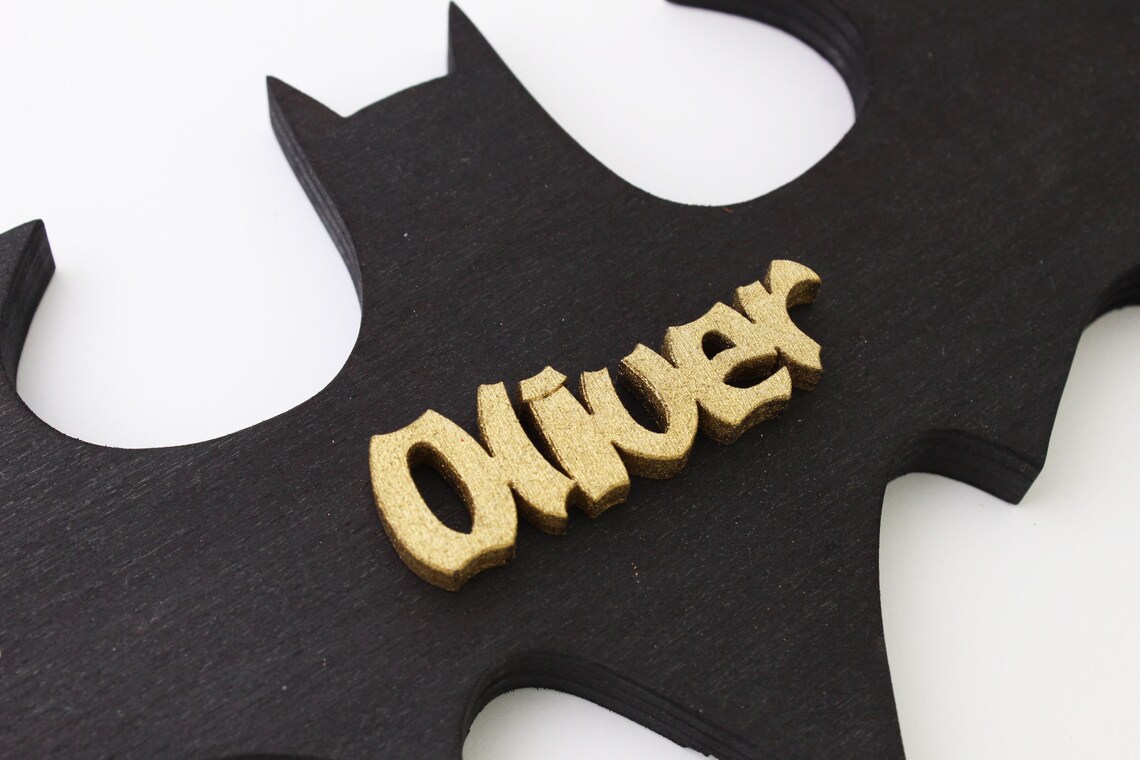 Personalised Bat Name Sign Door Sign or Toy Box Name With - Etsy
