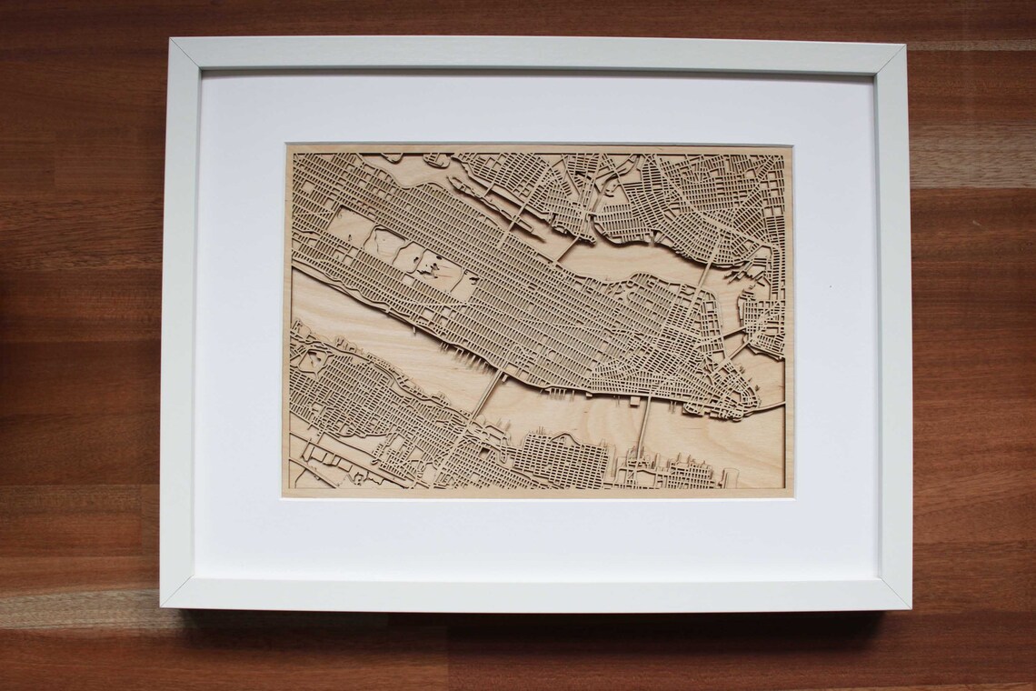 Personalised City Maps Custom Wooden 3D Street Maps for | Etsy