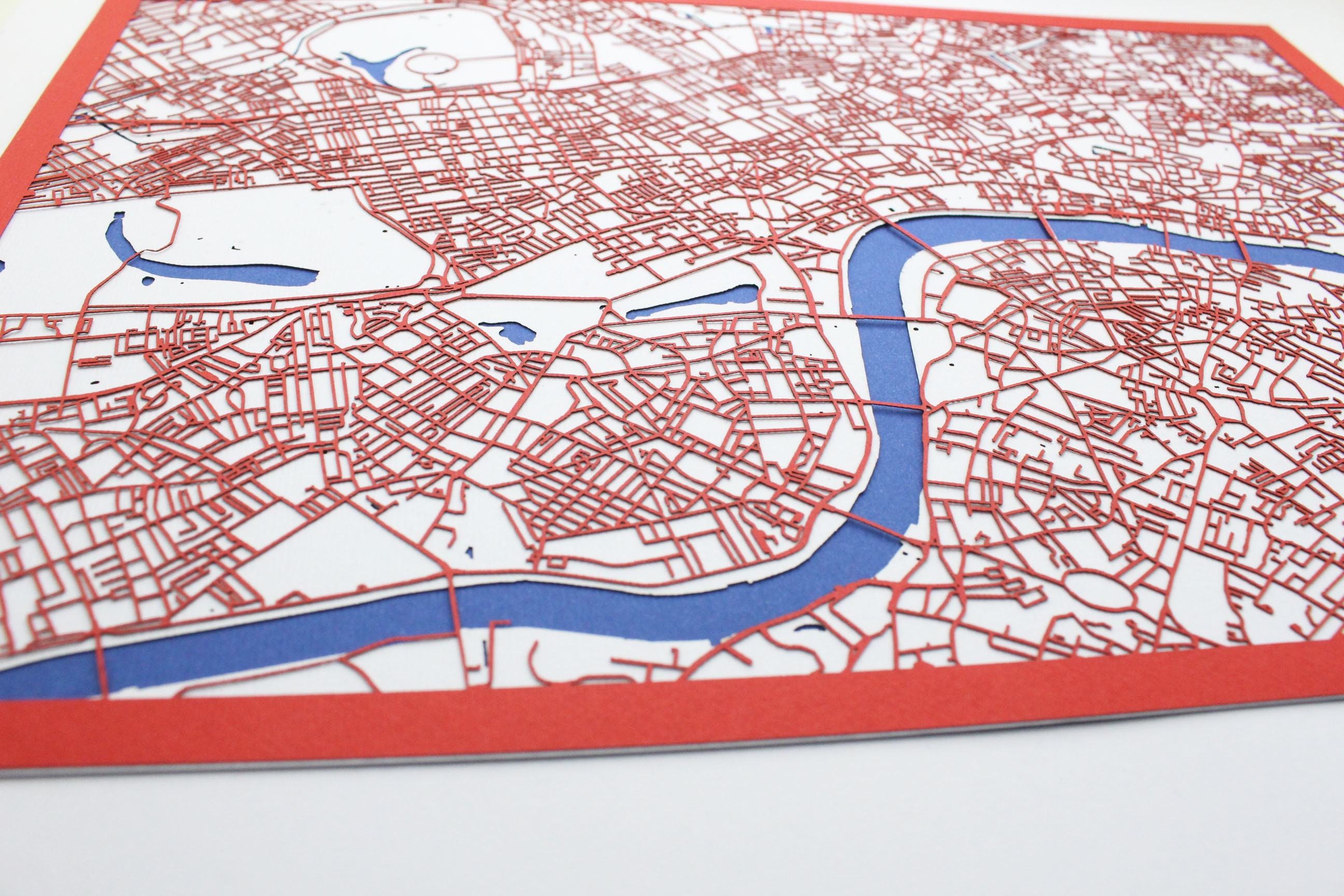 Personalised City Map Luxury Paper City Map London Streets | Etsy UK