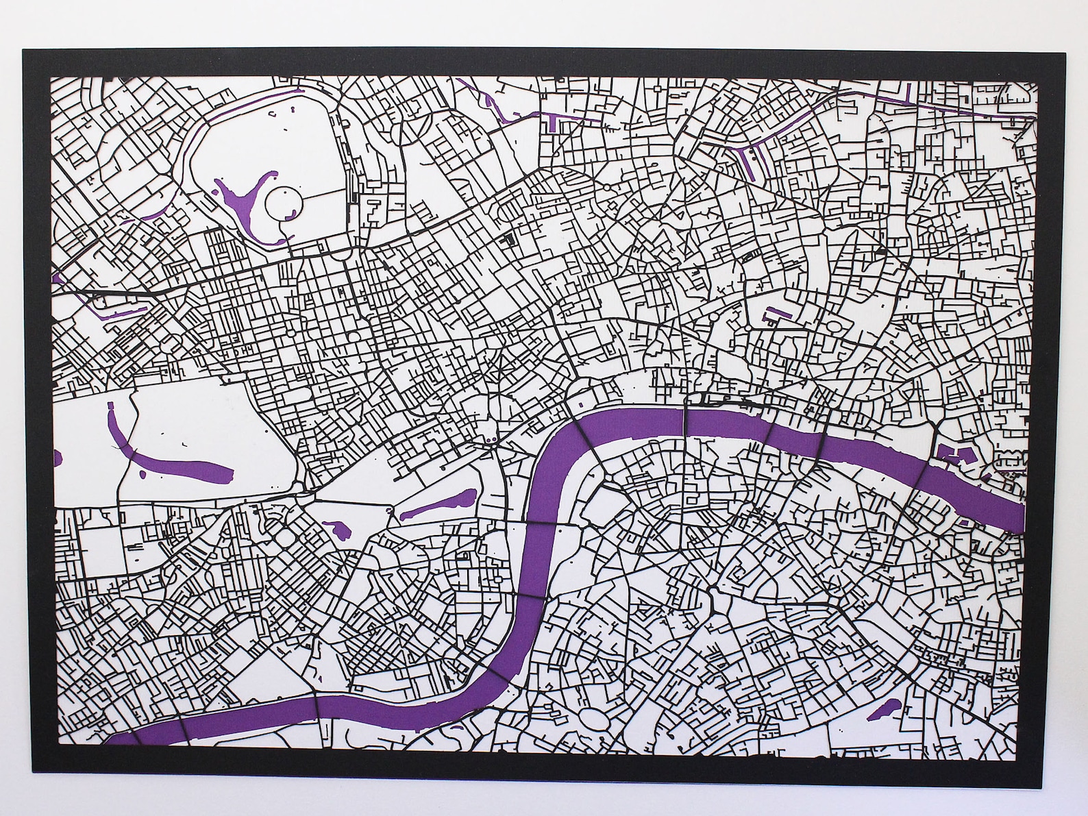 Personalised City Map Luxury Paper City Map London Streets | Etsy UK